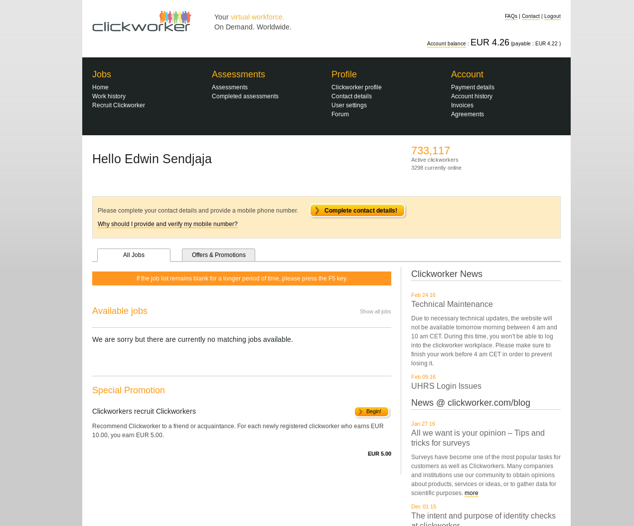 Web Design and Development Clickworker | AE | IT-Systems